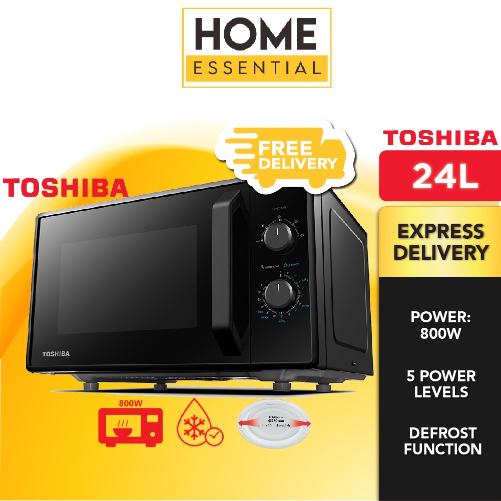 Toshiba 24L Microwave Oven with Weight Defrost MW2-MM24PF(BK) | Shopee ...