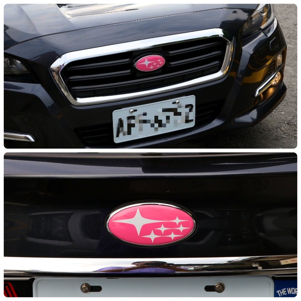 SUBARU Whole Car Series [Pink Background Reflective Silver Star Label ...