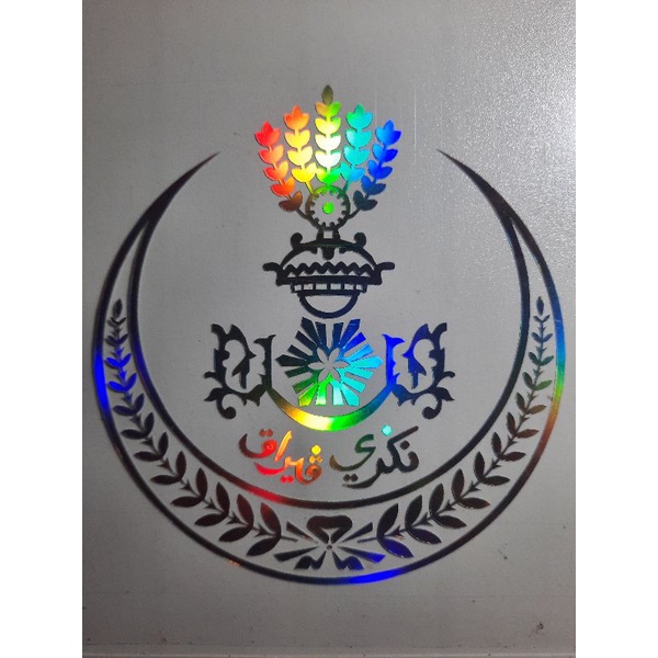 Sticker logo negeri perak hologram rinbow color / cutting sticker ...