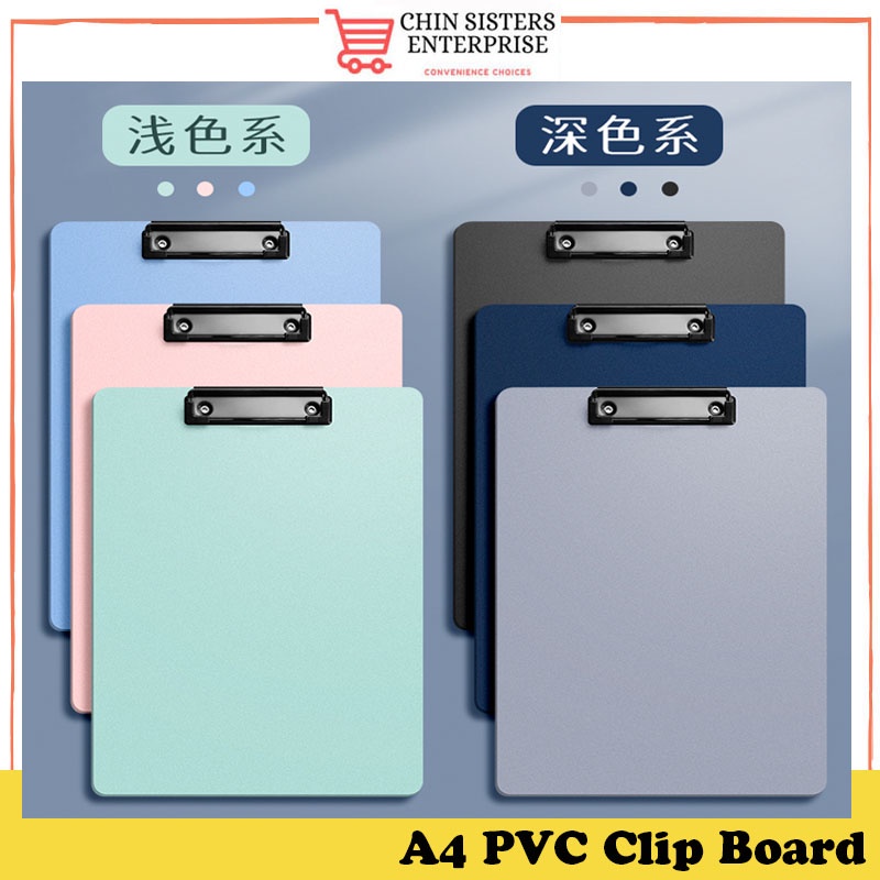 A4 Clipboard Plastic / PVC Document Holder Writing Pad Stationery ...