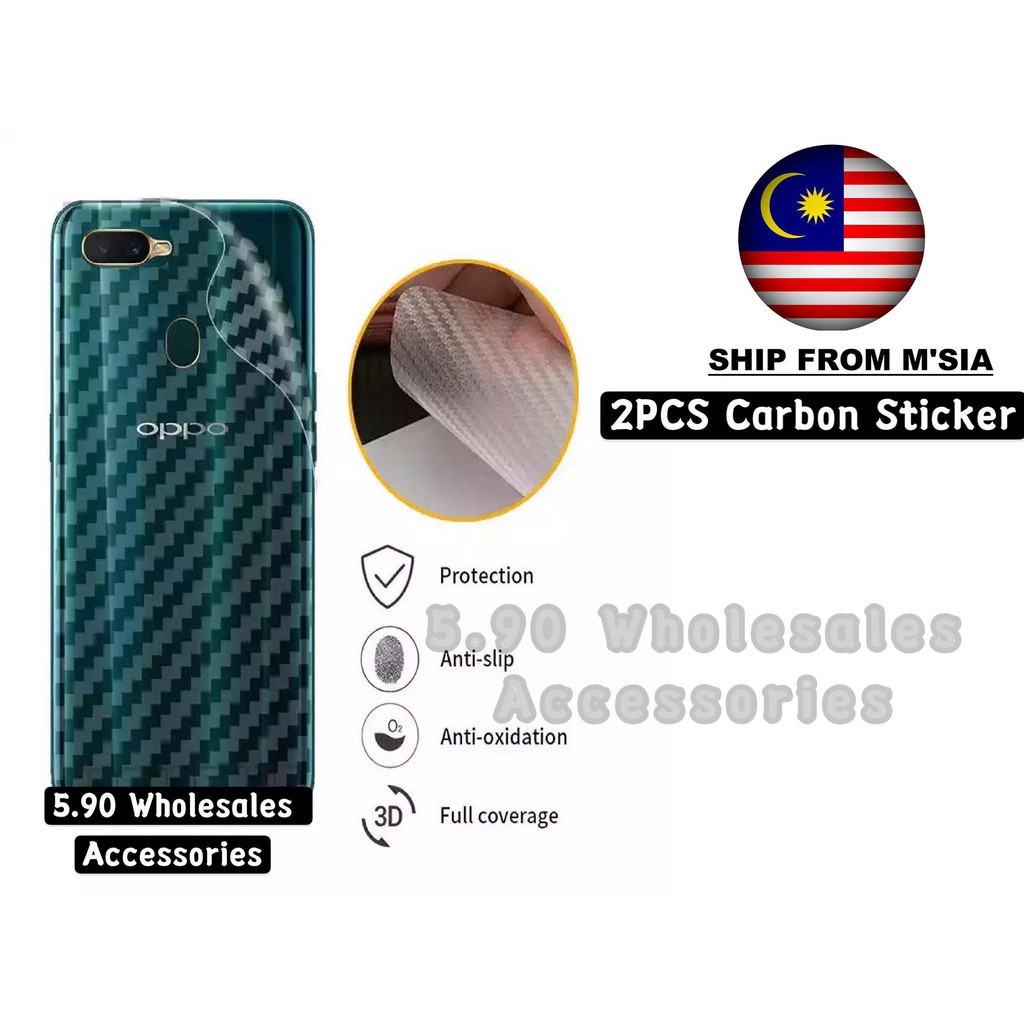 (2PCS) OPPO A3S/A5S/A7/A59/A71/A77A83/A1K/A15/A15S/A16 3D Carbon Fiber ...