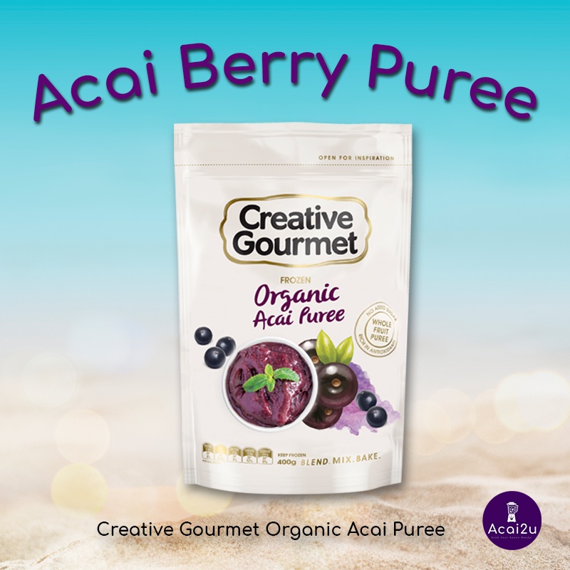 Creative Gourmet Organic Acai Puree, 400g Pack, Frozen Real Fruit ...