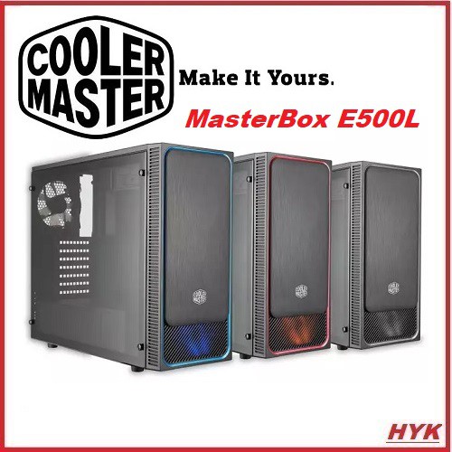COOLER MASTER MASTERBOX E500L DESKTOP CASING (BLUE / RED / SILVER) | Shopee Malaysia