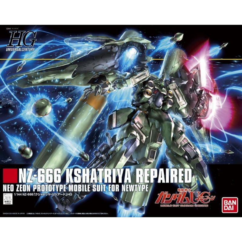 Gundam HGUC 1/144 NZ-666 Kshatriya Repaired Neo Zeon Prototype Mobile ...