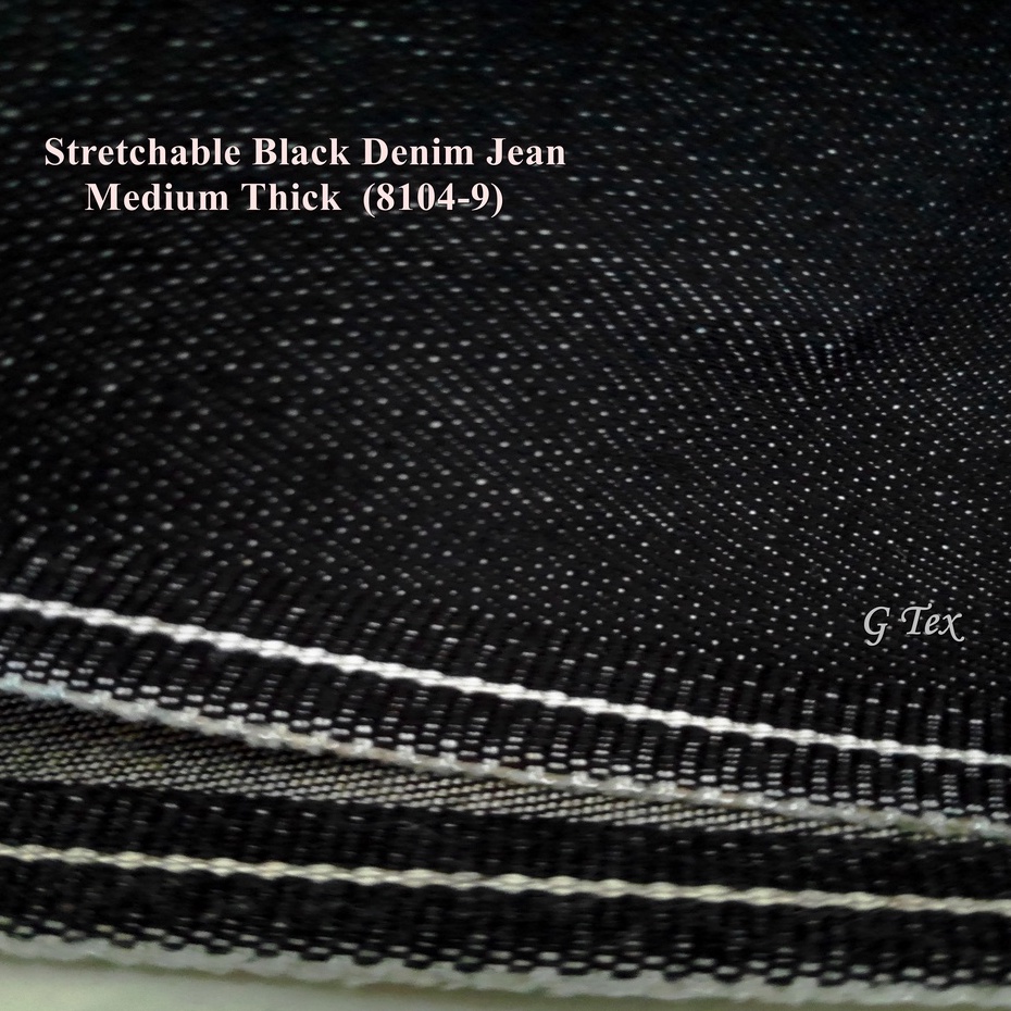 Medium Thick Cotton Stretchable Denim Jeans Fabric 45inch / Kain ...