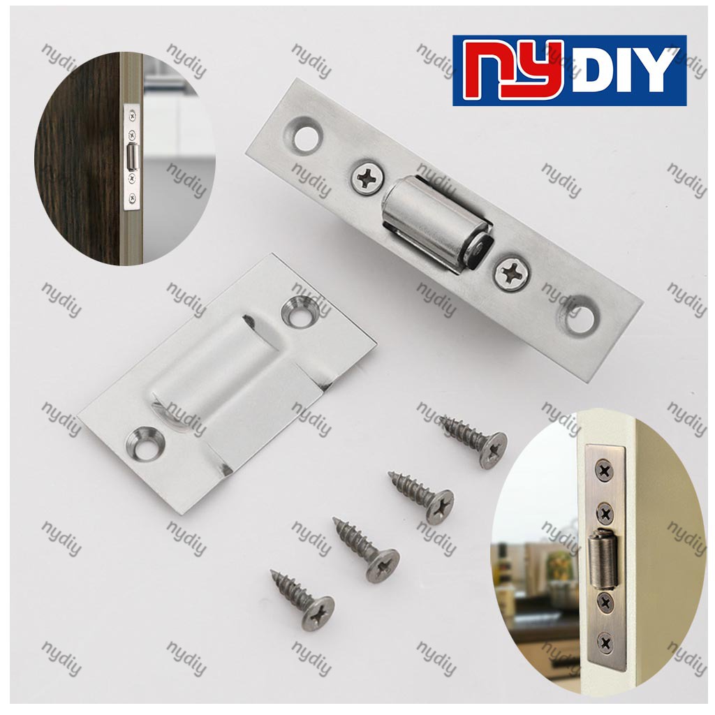 NYDIY Lock Cabinet Spring Lock Wooden Door Invisible Stainless Steel ...