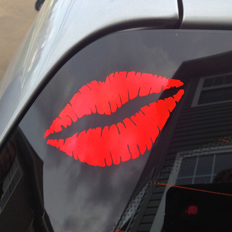 1 X Kiss Mark Lips Car Decal Sticker Sexy Hot Red PVC Window Bumper ...