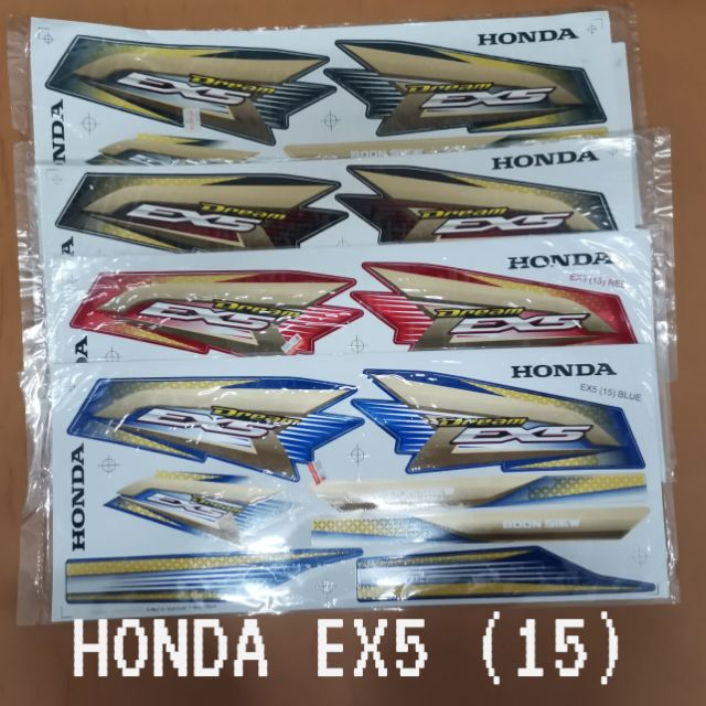 HONDA EX5 (15) BODY STICKER SET - DECAL MOTORCYCLE EX5 DREAM | Shopee ...
