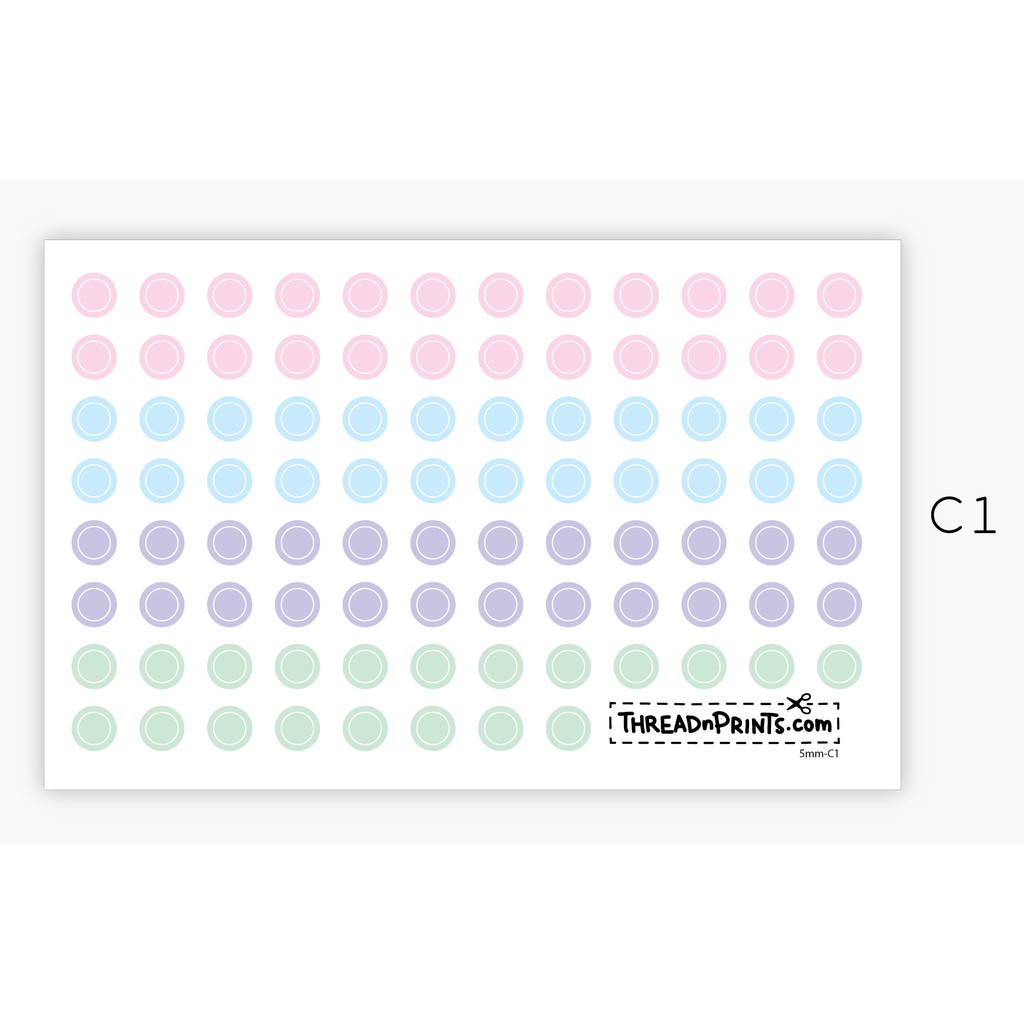 Mini Round Stickers | Stickers For A Bullet Journal | Round Circle ...