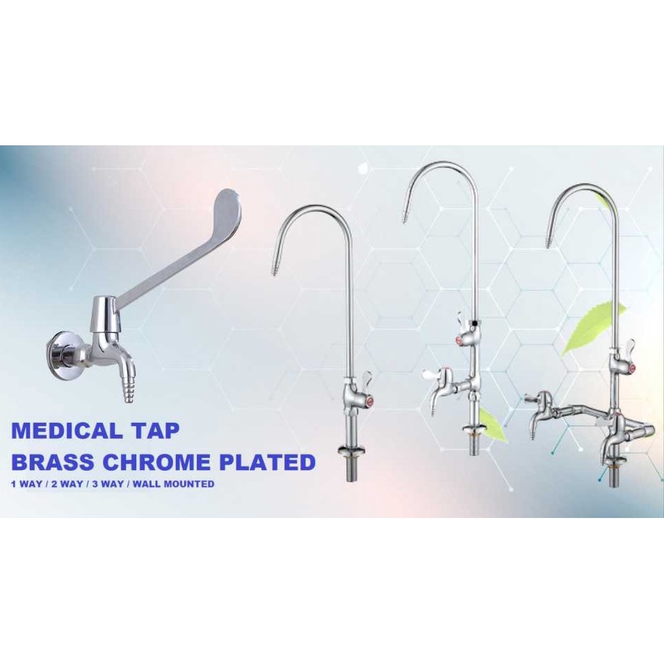 medical series lab sink tap brass chrome plated 1 way 2 way 3 way ...
