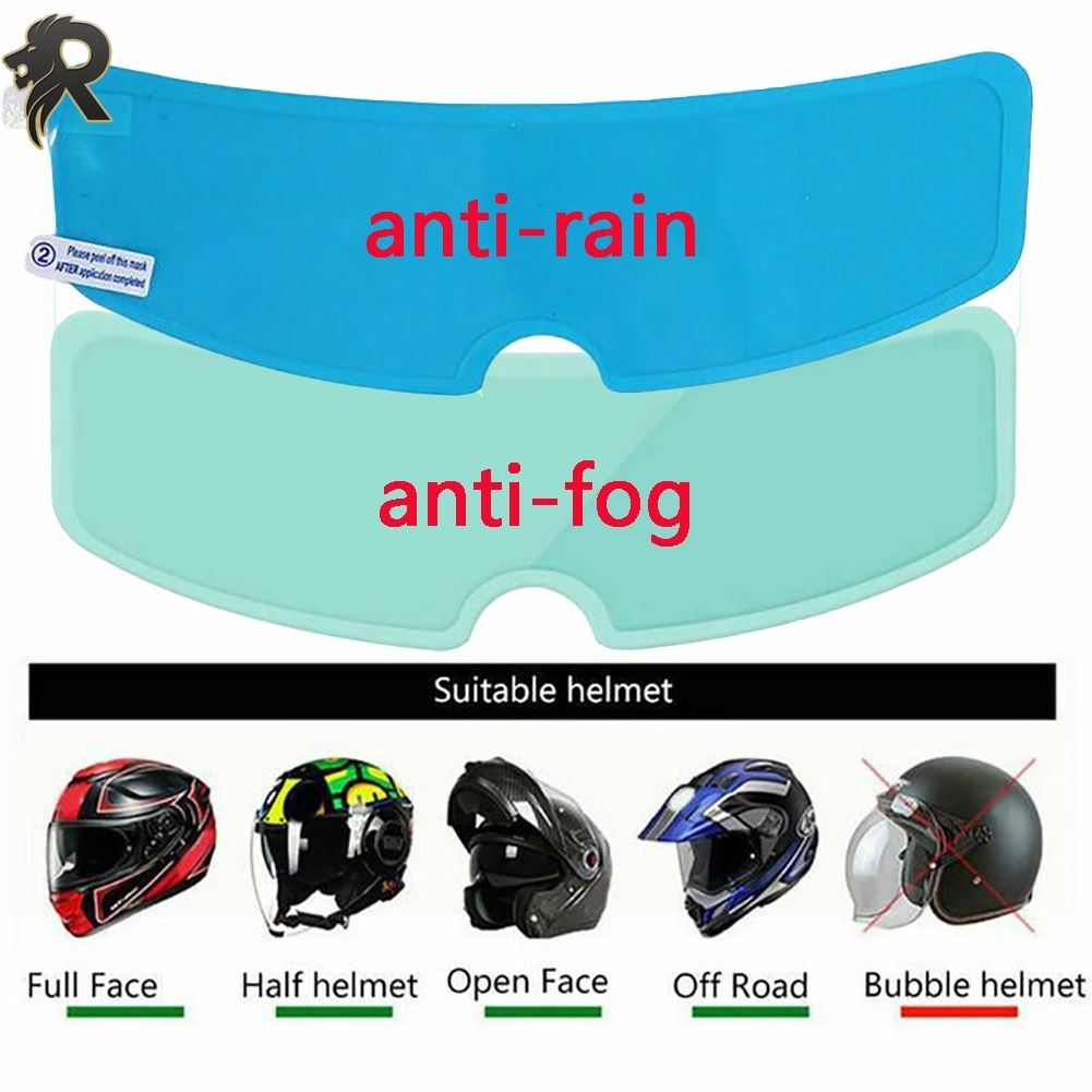 RL Universal Motorcycle Helmet Waterproof Lens Film Rain Helmet Lens ...