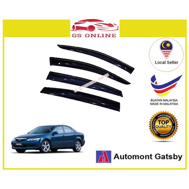 Mazda 6 Atenza CG1 (1st Gen) 2002-2008 AG Door Window Visor (Big 12cm ...