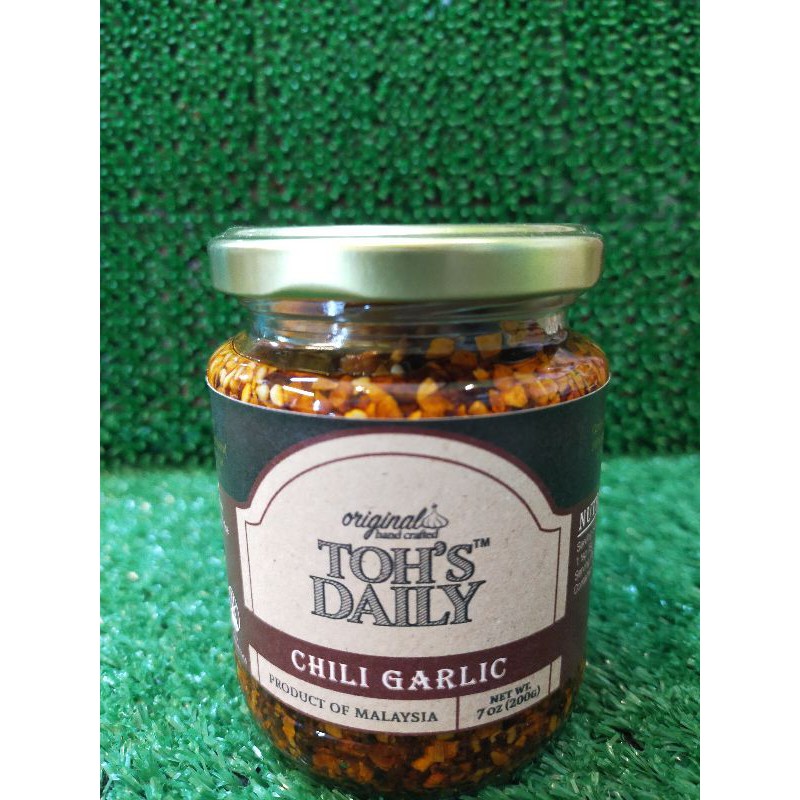 Original hand crafted TOH'S DAILY Chilli Garlic, 200g[EXP:31/01/2026 ...