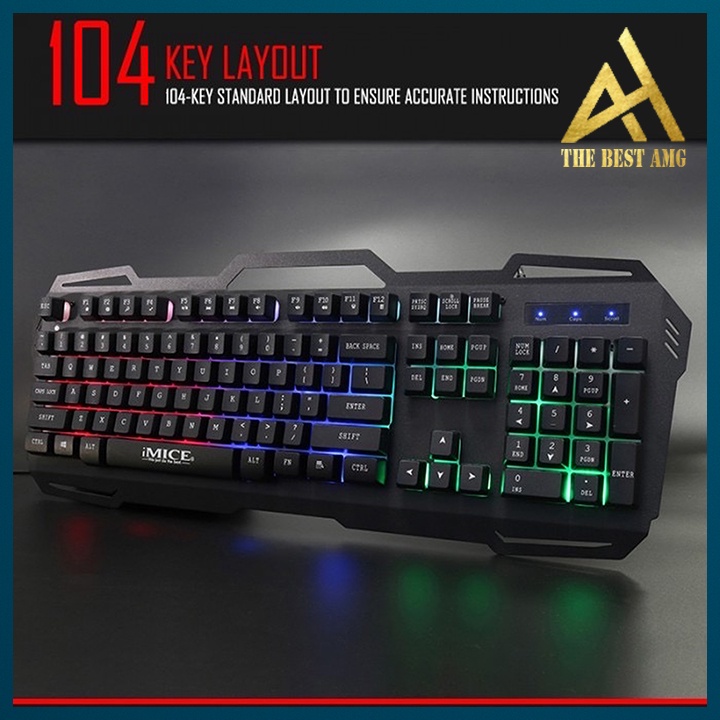 Imice AK-400 7-Color LED Gaming Keyboard Mechanical Keyboard Computer ...