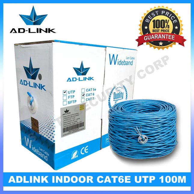 ADLINK CAT6E Quality indoor UTP Ethernet LAN Cable 100m | Shopee Malaysia