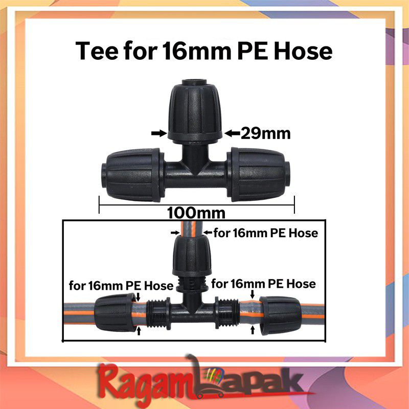 Tee drip lock 16mm | Shopee Malaysia