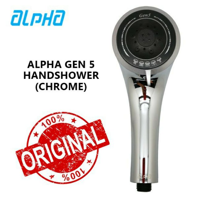 ALPHA SHOWER HEAD (CHROME )(100% ORIGINAL) | Shopee Malaysia