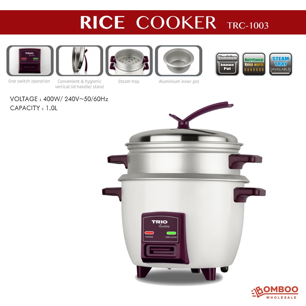 TRIO RICE COOKER TRC1003 (1.0L) | Shopee Malaysia