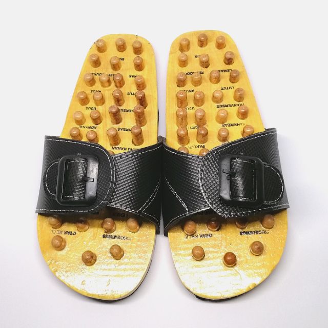 Kasut Selipar Urut Sandalwood Massage Kayu akupressure Refleksologi ...