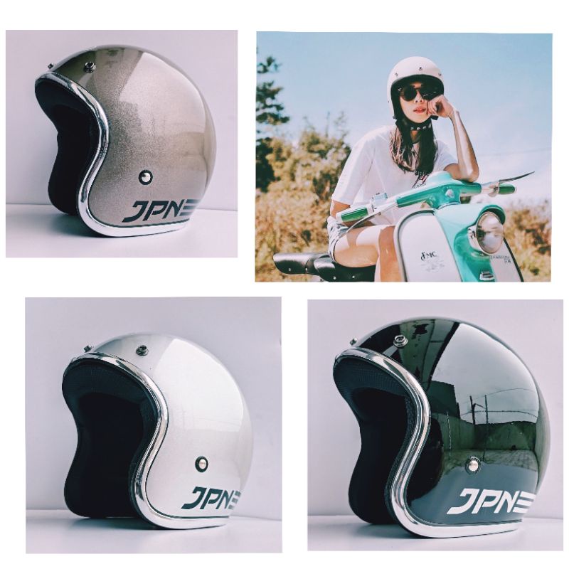 Original JPN Helmet with Chrome list Helmet Motor Helmet Dewasa Helmet ...