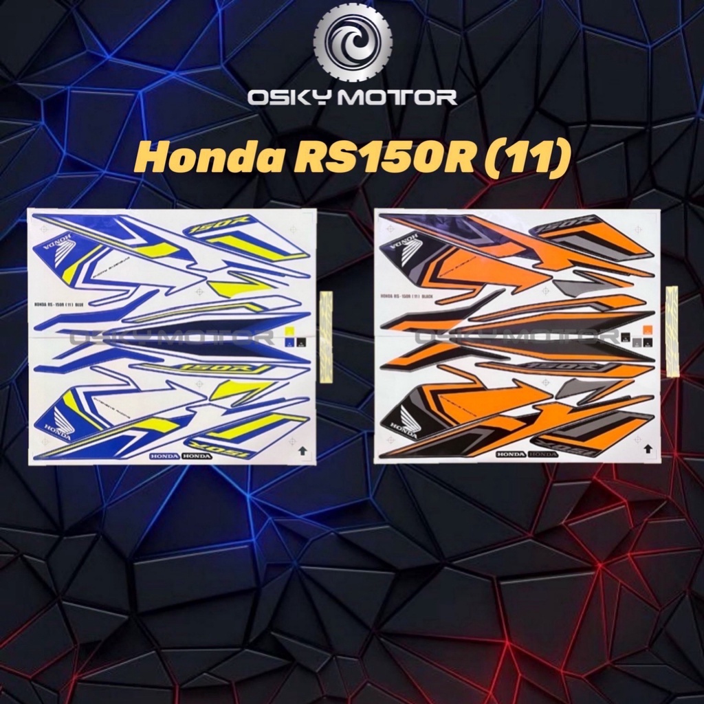 Honda RS150R (11) Body Sticker - Blue / Black | Shopee Malaysia