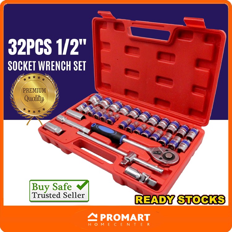 32pcs 1/2 Inch / 53pcs 1/4 Inch Ratchet Box Socket Set Box Set Spanner ...