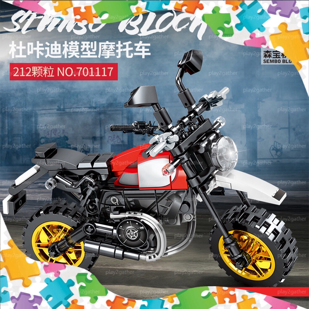[Free Display Baseplate] Sembo 701117 Enjoy the Ride Technique Bike ...
