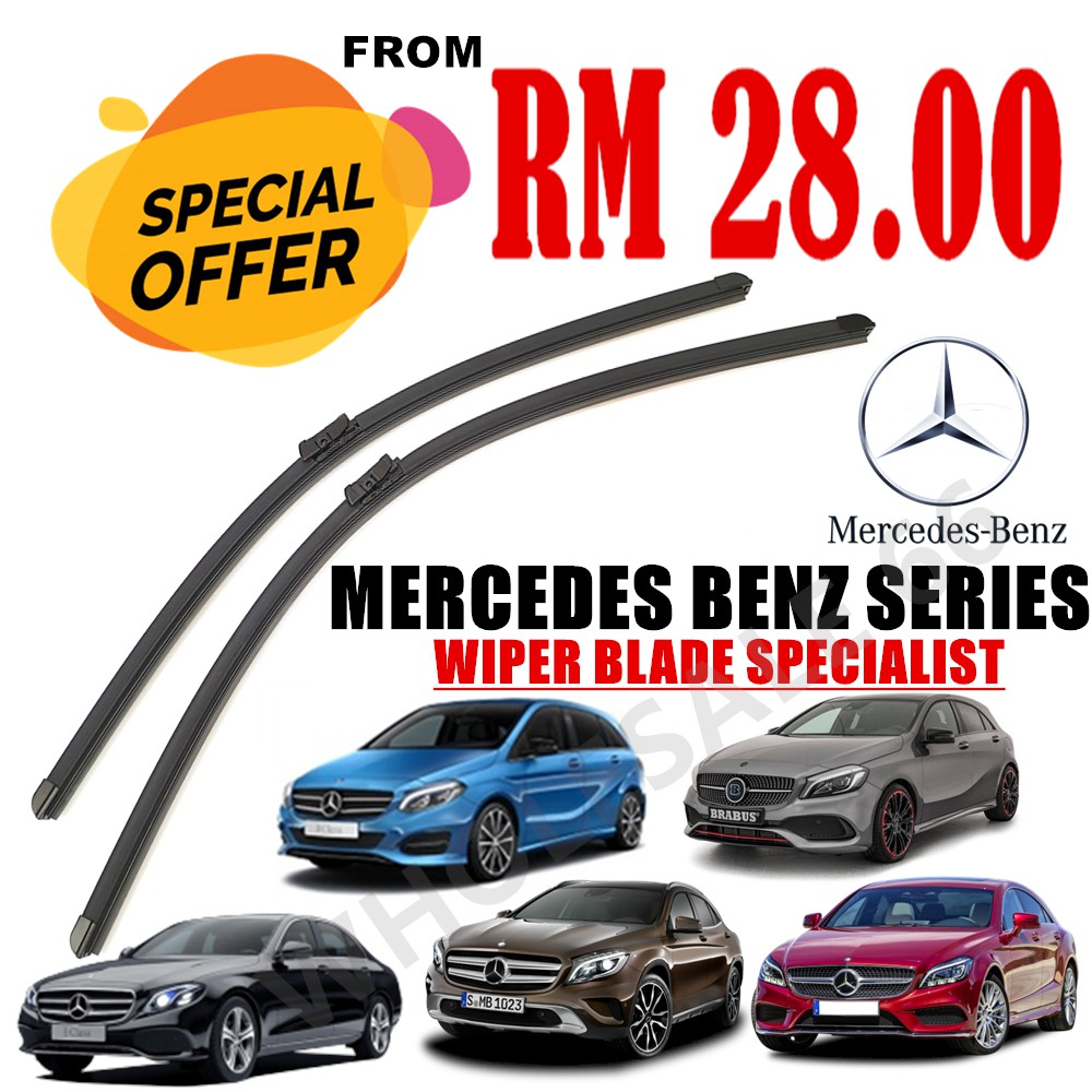 AMG Benz Silicone WIPER BLADE Mercedes CLASS A B C E CL CLA CLC CLK GLA ...