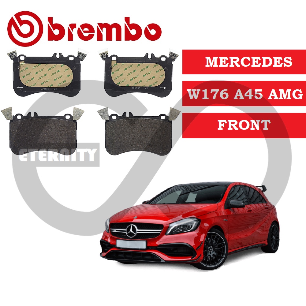 BREMBO Front Rear Brake Pads - Mercedes W176 A45 AMG, Mercedes C117 ...