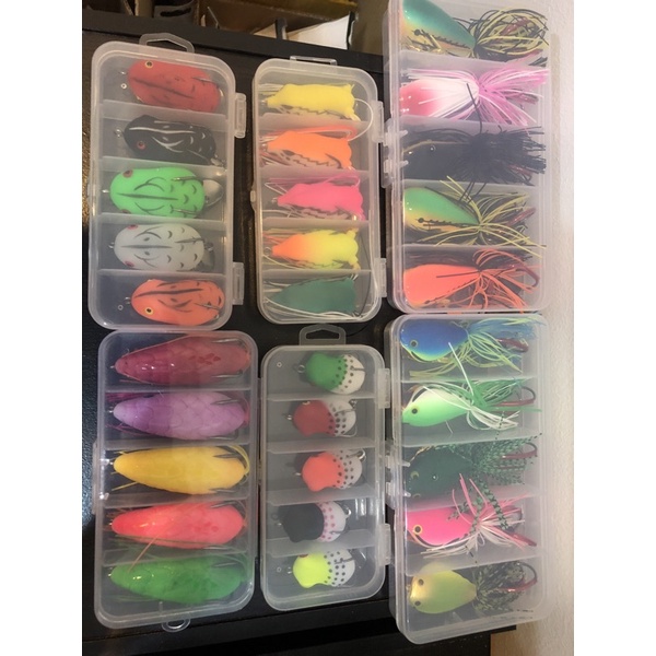 🇲🇾colourful frog lure set with box | Shopee Malaysia