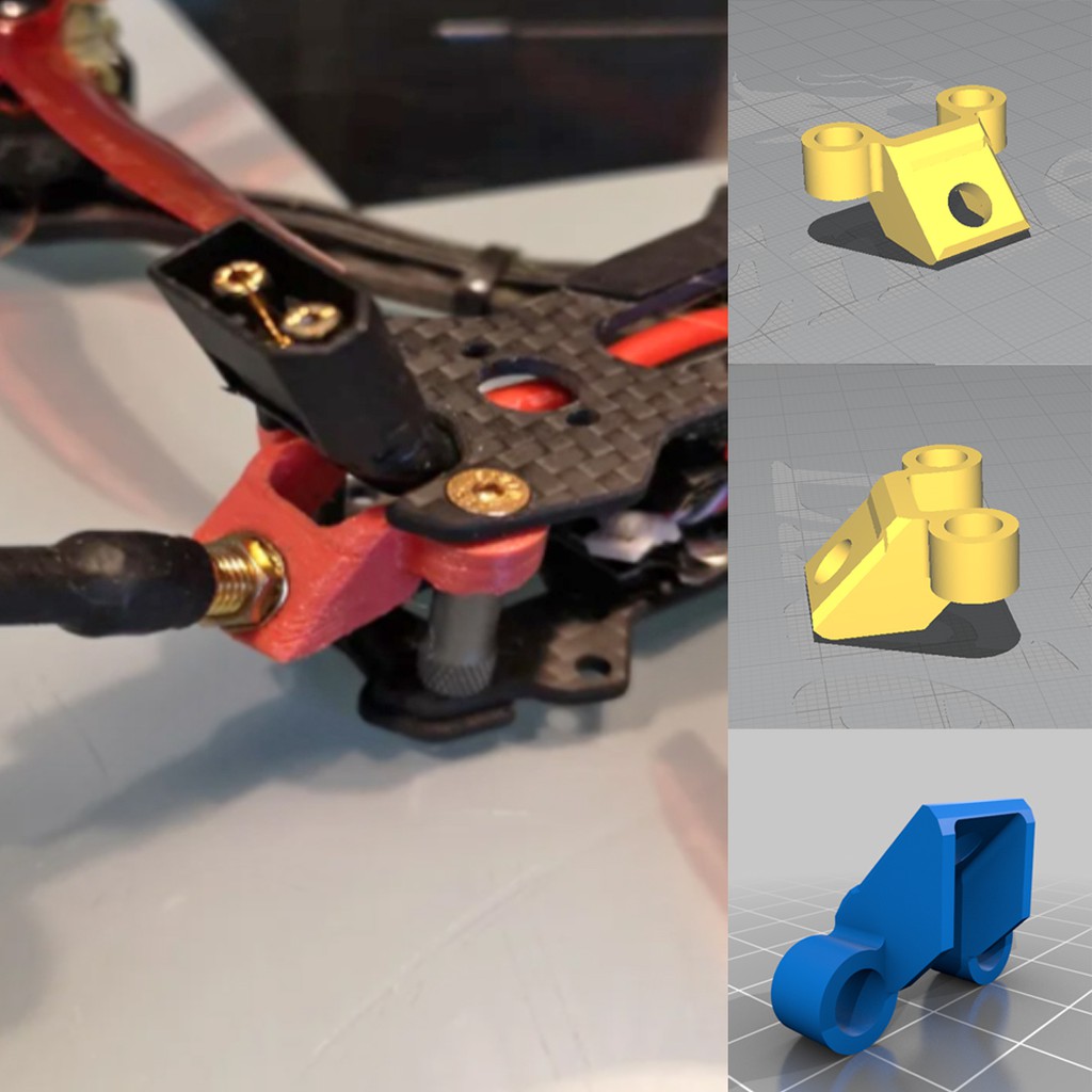 GEPRC Mark4 SMA RPSMA Antenna Mount FPV Drone 3D Print | Shopee Malaysia