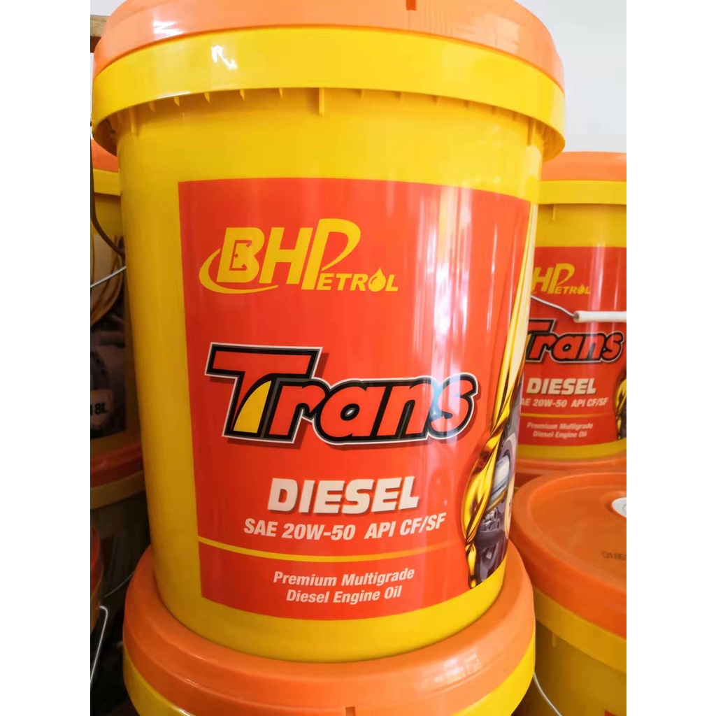 BHP TRANS DIESEL SAE 20W/50 Premium Multigrade Diesel Engine Oil 18LT ...
