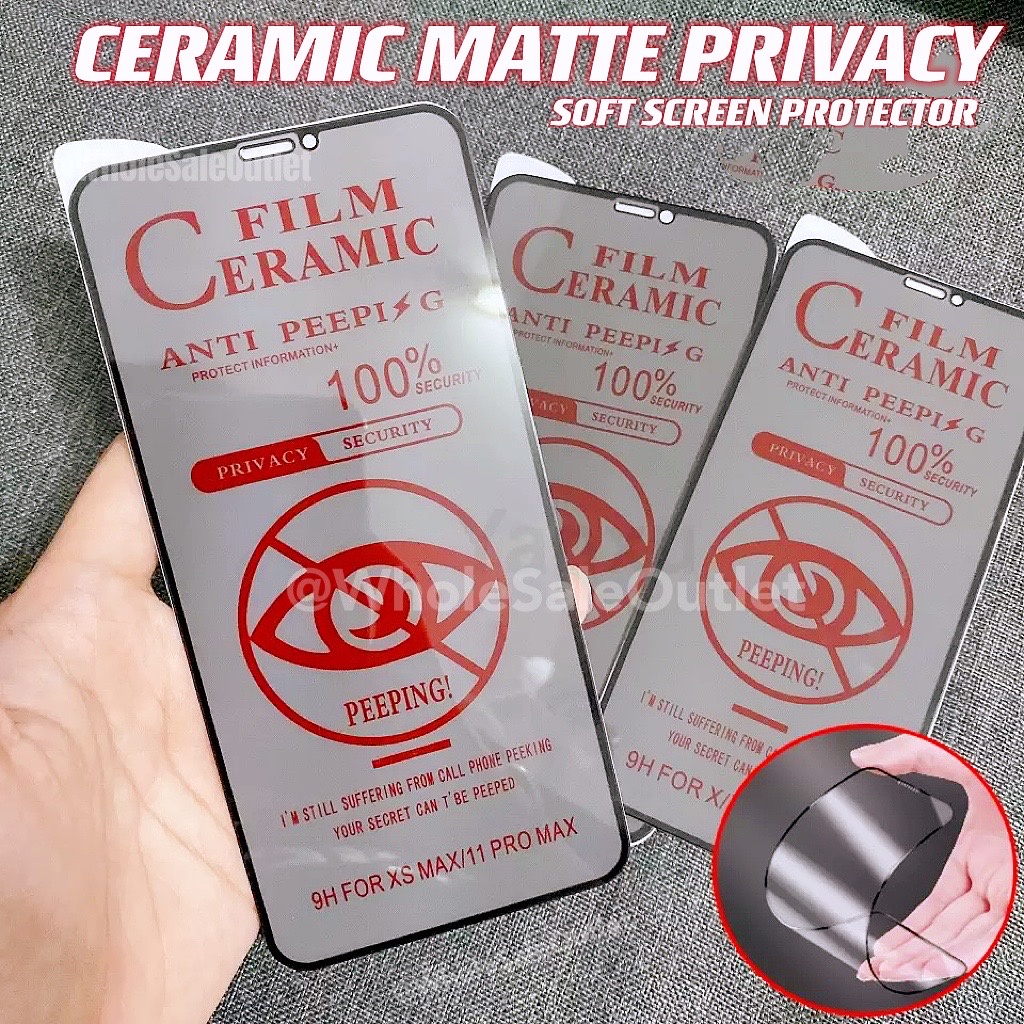 For iPhone 15 14 13 12 11 Pro Max X Xs XR 6 7 8 Plus Mini Ceramic Matte ...