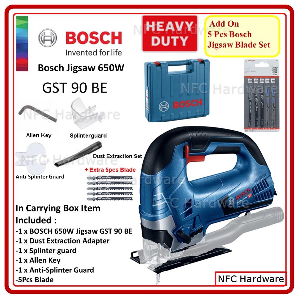 Bosch Jigsaw 650W GST 90 BE | Shopee Malaysia