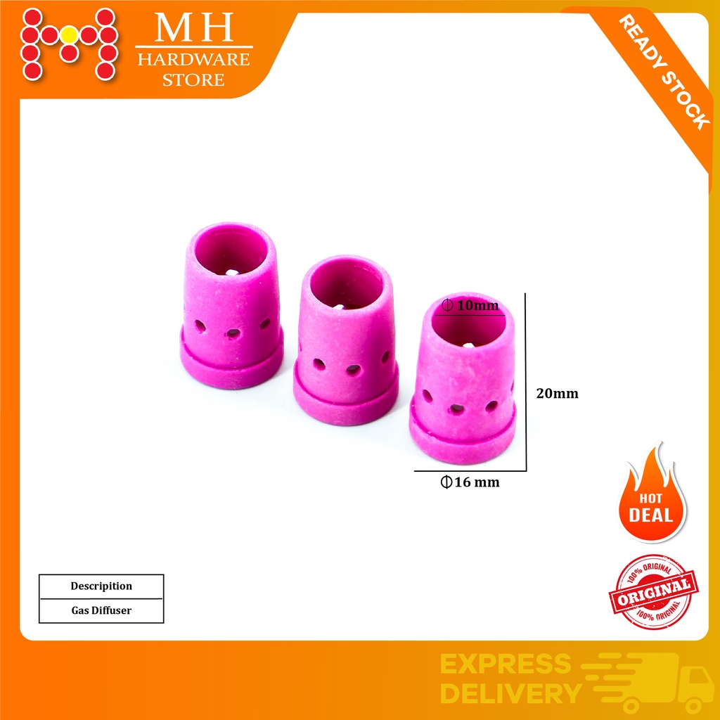 HDB MIG 24KD/36KD/350A/500A Gas Diffuser / Orifice (Ceramic) | Shopee ...
