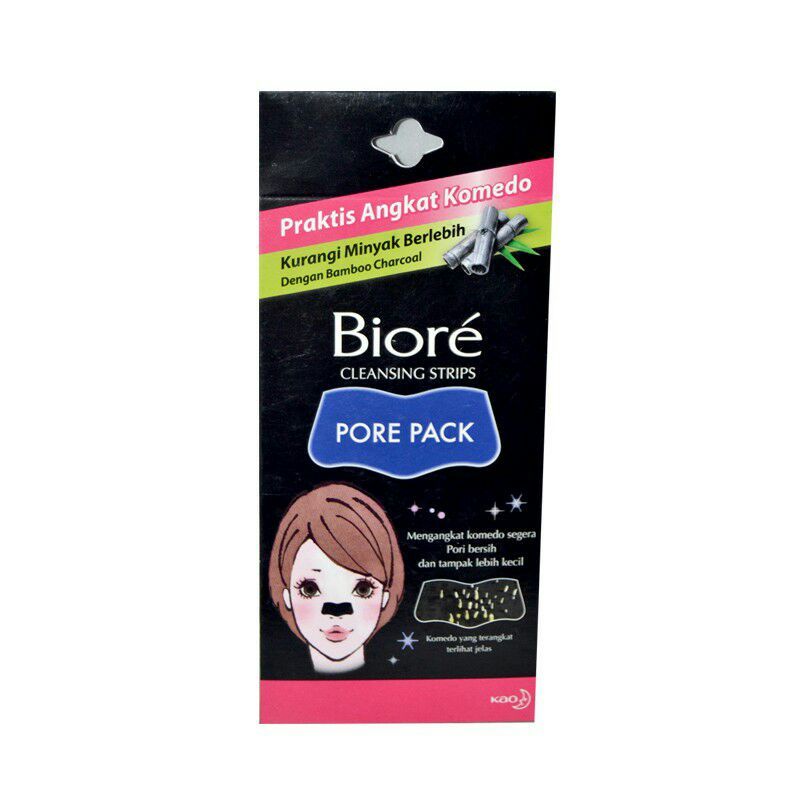 Biore PORE PACK CLEANSING STRIPS BLACK Contents 4 Sheets EXP 2024 ...