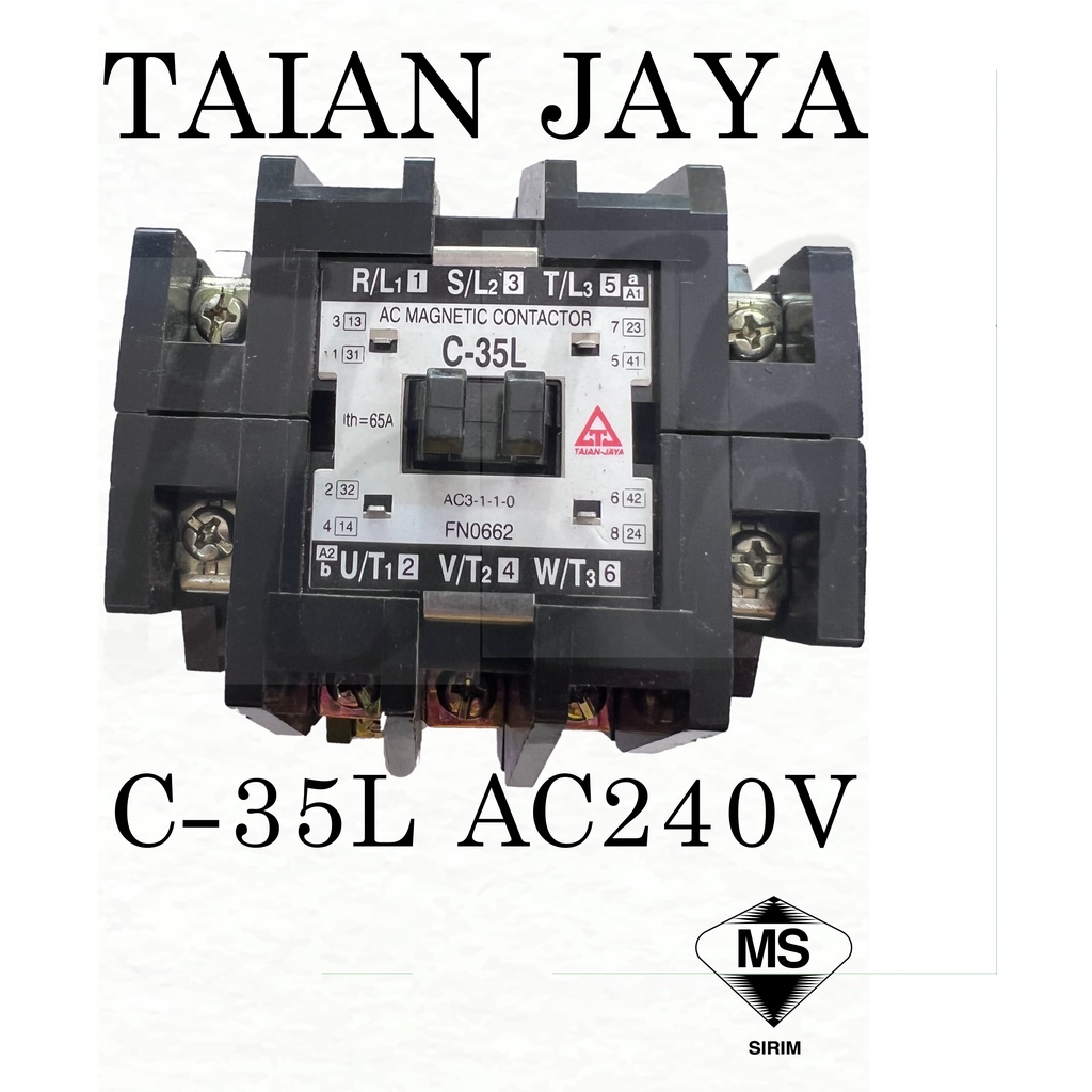 TAIAN-JAYA AC MAGNETIC CONTACTOR (C-25L / C-35L/ C-50L) | Shopee Malaysia