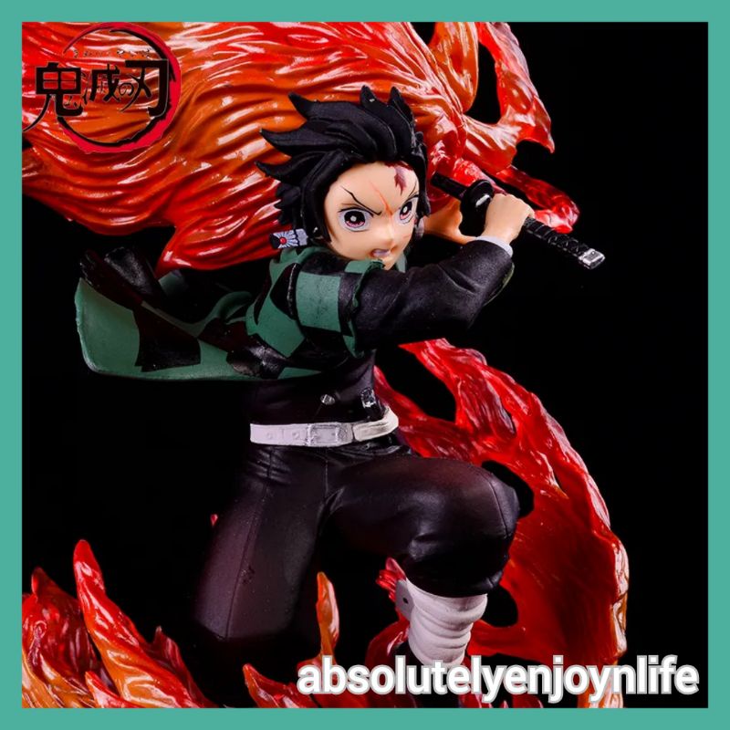 🇲🇾Ready Stock🇲🇾Demon Slayer Tanjiro Kamado Kagura Fire Figure | Shopee ...