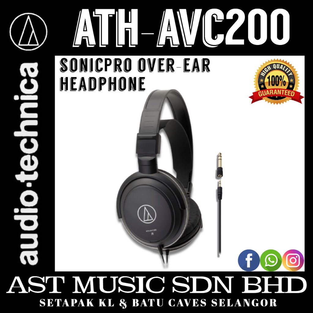 Audio Technica ATH-AVC200 SonicPro Over-Ear Headphone ( Ath-avc200 ...