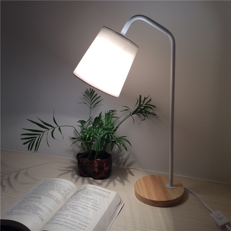 Japanese Muji Style Lamp (Includes Bulb) With Solid Wood Base for ...