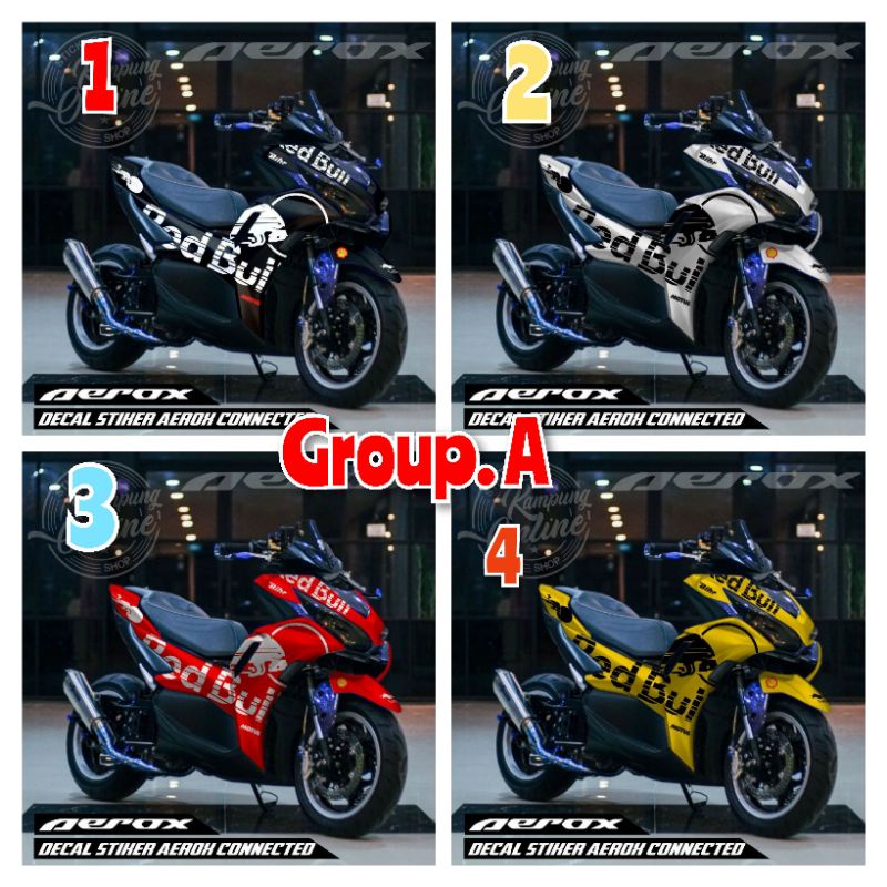 Aerox connected sticker decal, All Size And Color Variations, Choose 02 ...