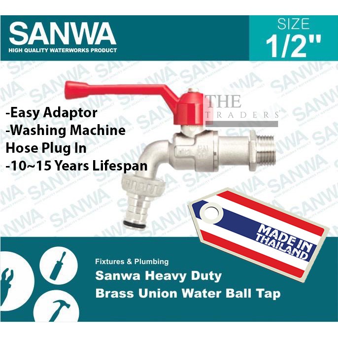 Thailand SANWA 15MM 1/2" HEAVY DUTY BALL TAP MINI BALL VALVE, ANGLE ...