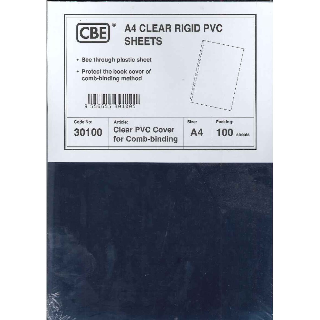 CBE CLEAR PVC COVER A4 SIZE 100'SHEETS | Shopee Malaysia