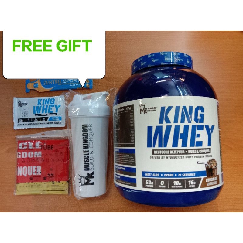 (🎉🎉 FREE Gift) 5lb Muscle Kingdom King Whey Isolate 5lb/2.27kg(💪 26g ...