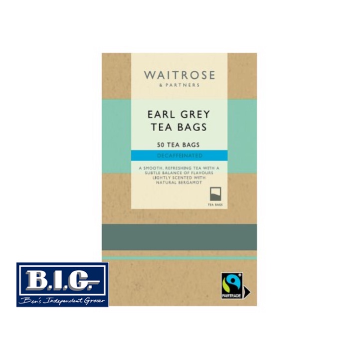 Waitrose Decaf Earl Grey Tea 50s 125g (EXP Mar 2023) | Shopee Malaysia