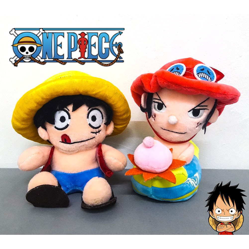 One Piece - Luffi & Ace stuffed plush toys (20-23CM) | Shopee Malaysia
