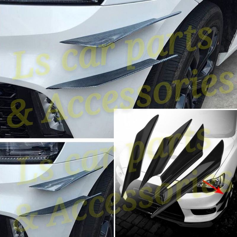 Splitter Rubber Spoiler Body Kit Angle Canard Diffuser Bumper Lip Guard ...