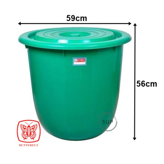 Plastic Water Pail With Cover (98L & 125L) / Tong Air / Water Storage ...