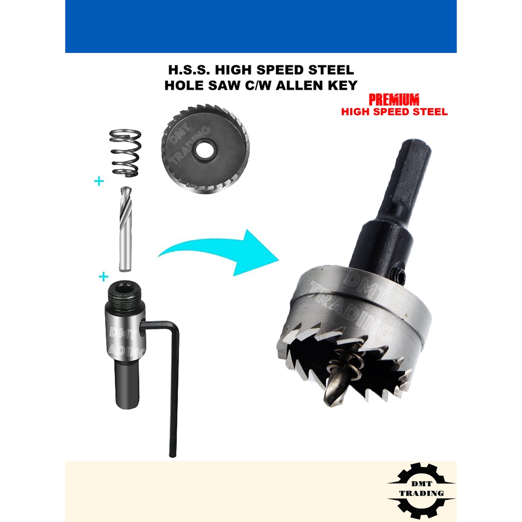 HSS Hole Saw 12mm-80mm Steel Drill Bits/Metal Hole Saw/Mata Drill Tebuk ...
