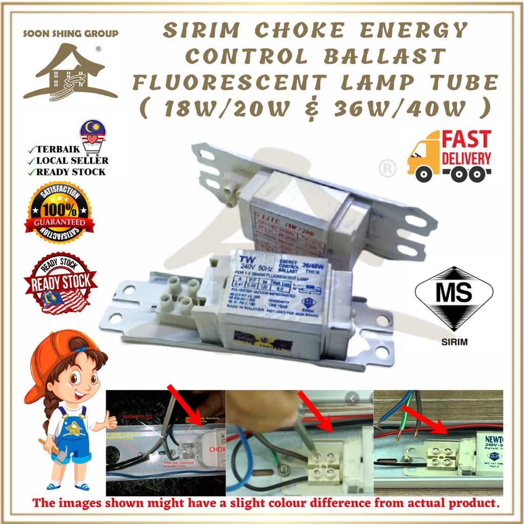 SIRIM CHOKE ENERGY CONTROL BALLAST FLUORESCENT LAMP TUBE /Lampu Kalimantang ( 18W/20W & 36W/40W ...
